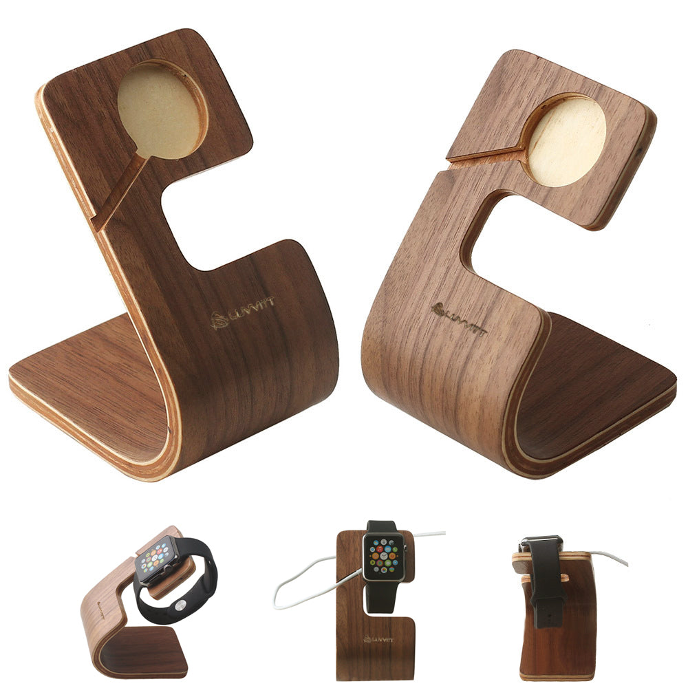 Apple Watch Stand, LUVVITT Arc iWatch Wood Charging Stand Bracket ...