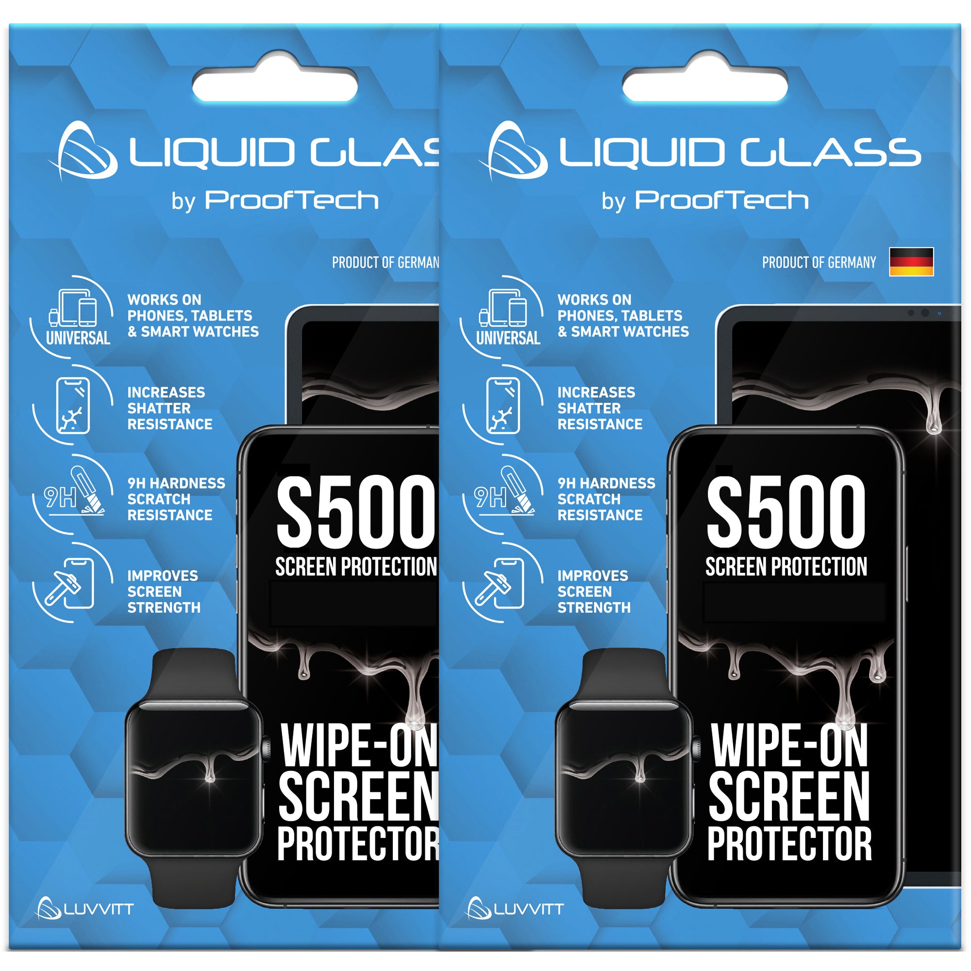 2 Pack Liquid Glass Screen Protector With $500 Screen Protection for ...