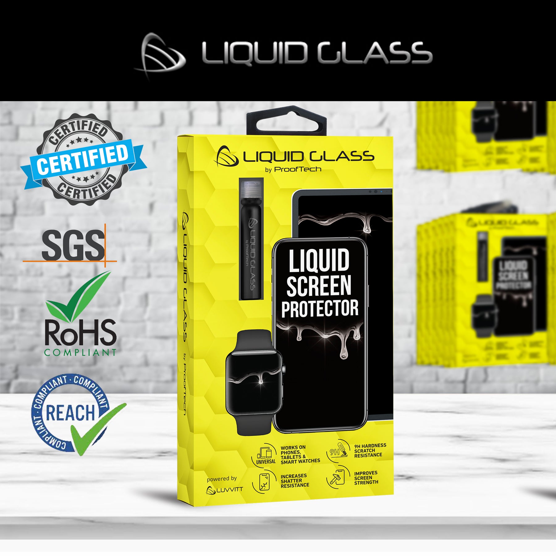 Official LIQUID GLASS Screen Protector Scratch and Shatter Resistant