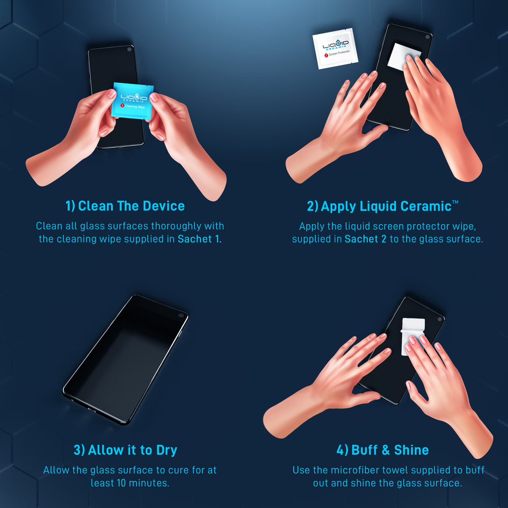 LIQUID CERAMIC Glass Screen Protector Wipe On Scratch and Shatter ...