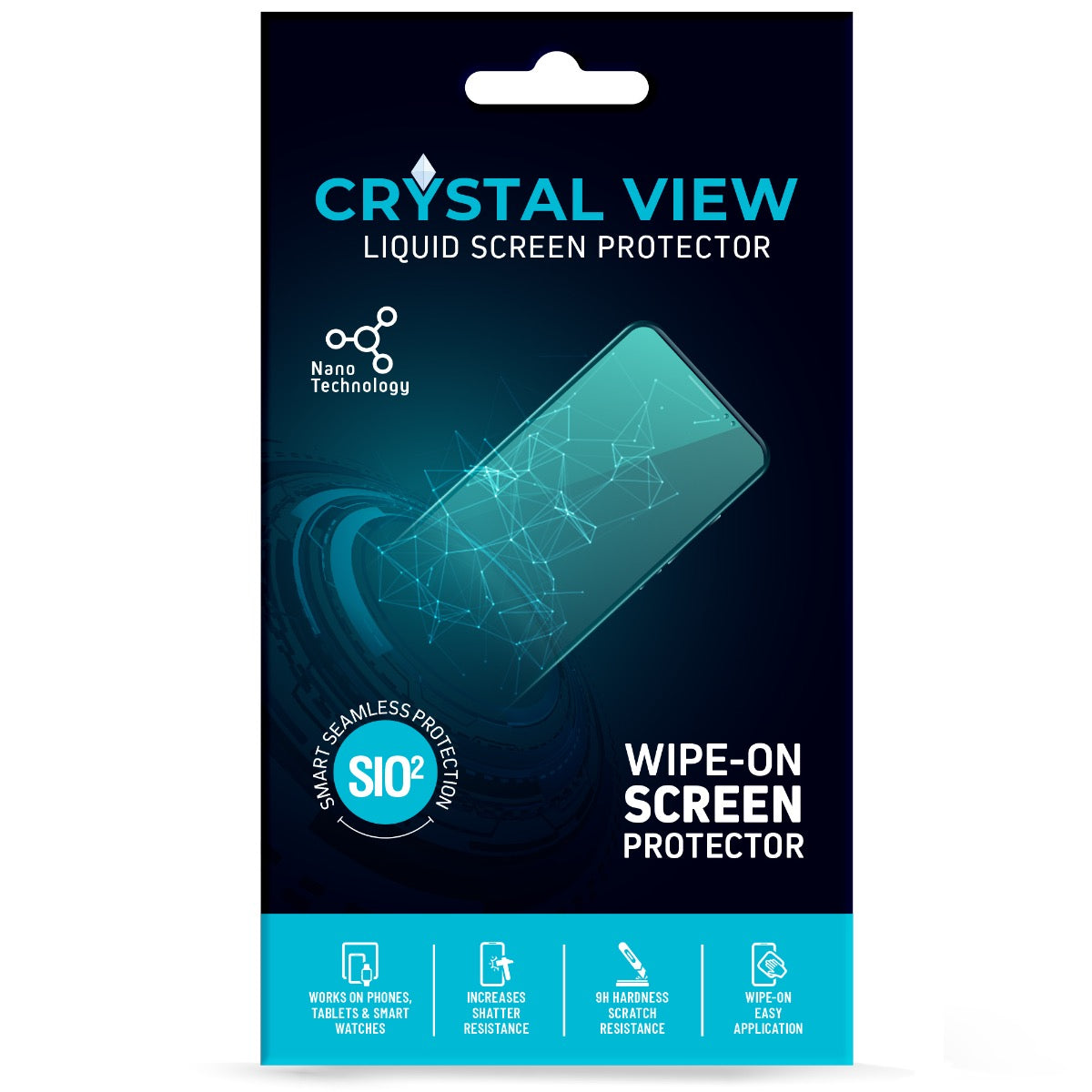 CRYSTAL VIEW Liquid Screen Protector for All Phones Tablets and Smart ...